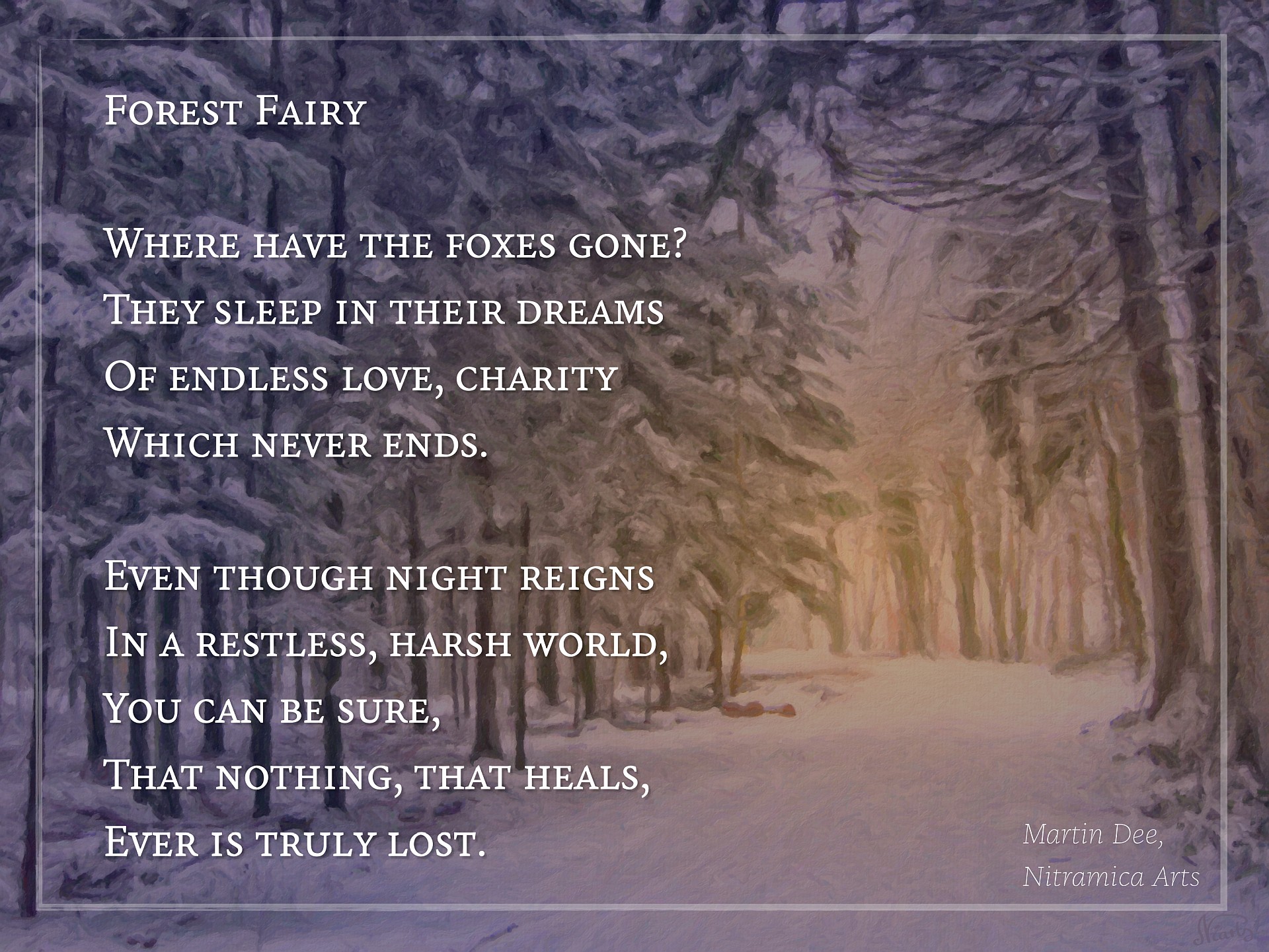Forest Fairy Poem – Text und Grafik: Martin Dühning – Niarts Anastratin